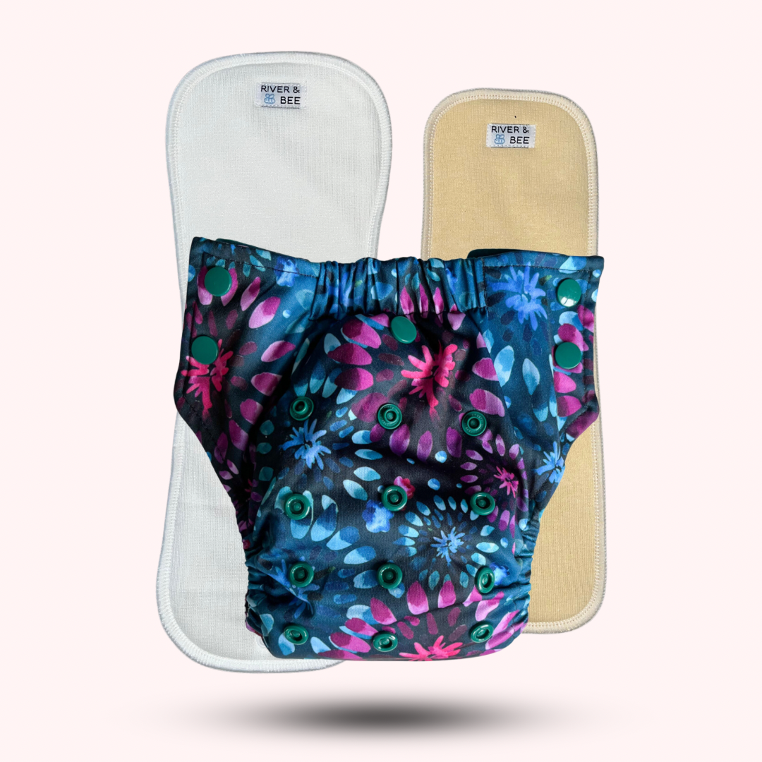 Mystical Blooms Reusable Pull-up Nappy - British Owned – River & Bee UK